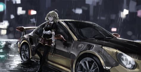 Anime Girl With Car Wallpapers Wallpaper Cave