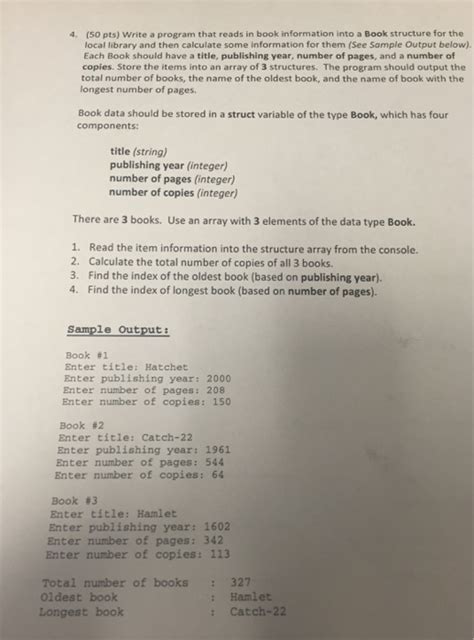 solved write a program that reads in book information int