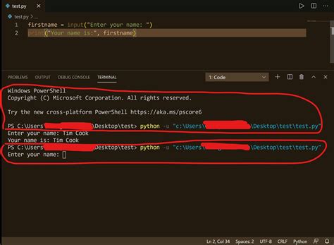 clutter in terminal when running python vscode