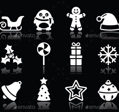 christmas white icons set by redkoala graphicriver