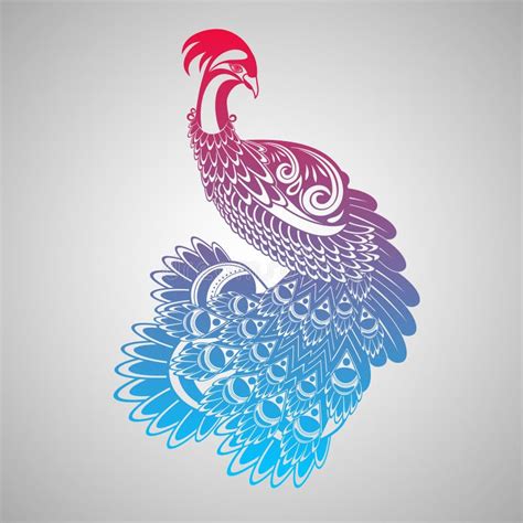 Decorative Illustration Of Peacock Stock Vector Illustration Of Style