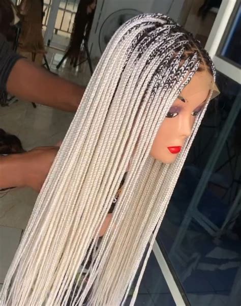 Blonde Knotless Braided Wig Braids Wig Long Braids Braids