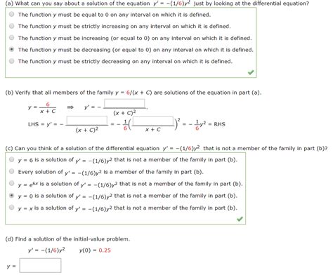 Solved For What Values Of R Does The Function Y Erx