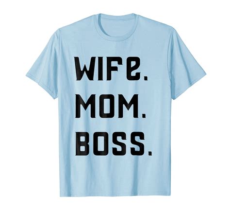 Womens Wife Mom Boss Mothers Day T Shirt Clothing