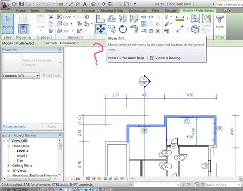 how to move with distance in the revit where is the “stretch” command