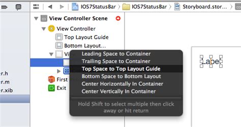 ios ny way to add constraint between a view and the top layout guide