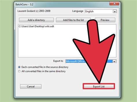 convertir un fichier odt en download