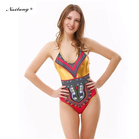 Nailang Sexy Triangle One Piece Swimsuit Women Push Up Gold Bordered