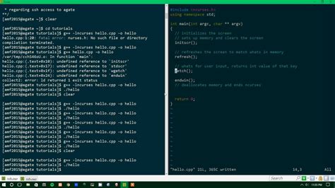 ncurses tutorial 0 hello world initscr endwin refresh getch