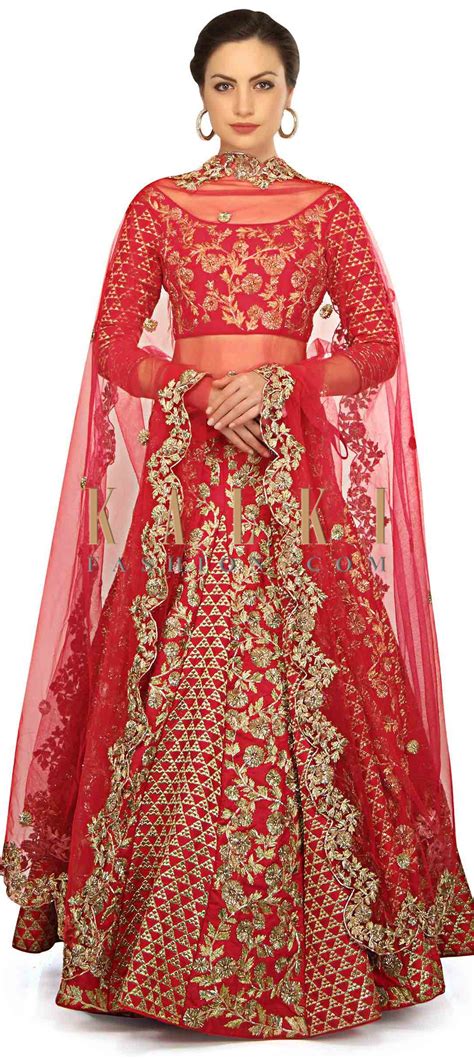 Rani Pink Lehenga Adorn In Floral Motif Embroidery Only On Kalki