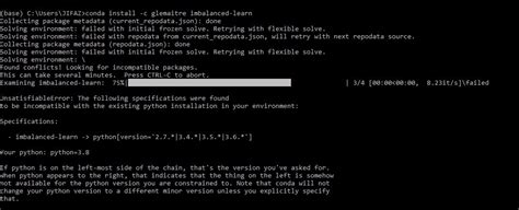 python issue with installing imblearn package stack overflow