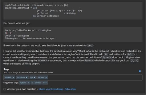 stack overflow question quality filter wants me to format formatted