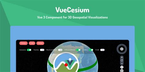 vuecesium vue 3 component for 3d geospatial visualizations made