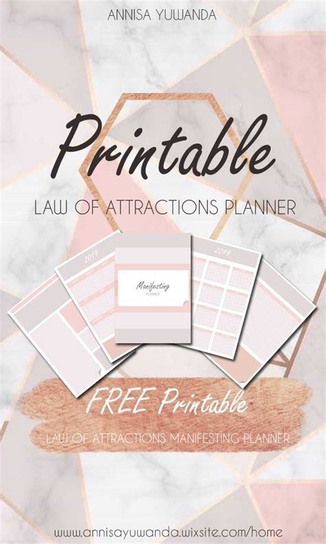 Free Printable Law Of Attraction Planner Law Of Attraction Planner