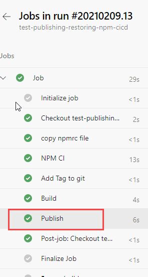restoring and publishing npm packages from azure ci