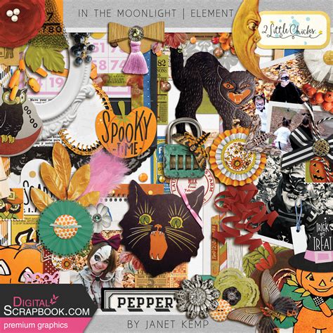 In The Moonlight Element Kit By Janet Kemp Graphics Kit