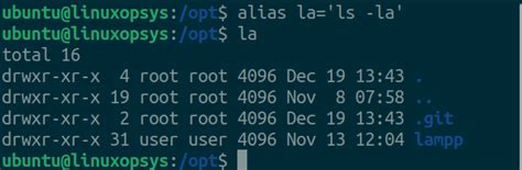 alias command in linux explained