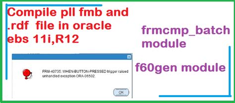 how to manually compile pll fmb and rdf file in oracle ebs r12