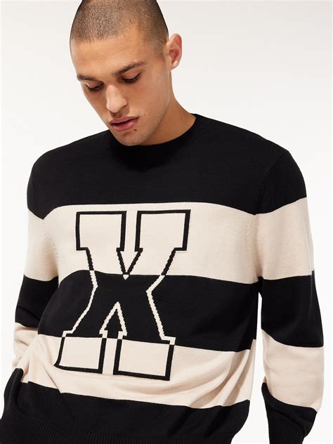 Lit Leisure Knit Striped Sweater In Black And Multi And Nude Savage X