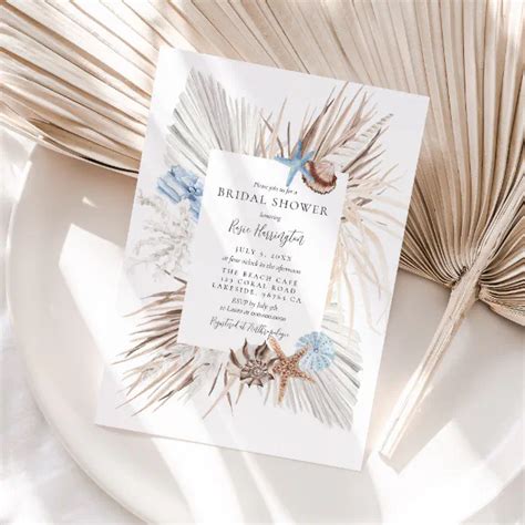 Boho Beach Bridal Shower Invitation Zazzle
