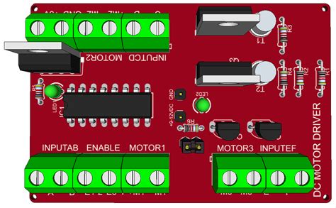 dc motor driver using l293d electronics lab