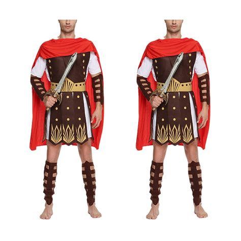 Nuolux 2pcs Halloween Ancient Roman Gladiator Clothes Ancient Roman