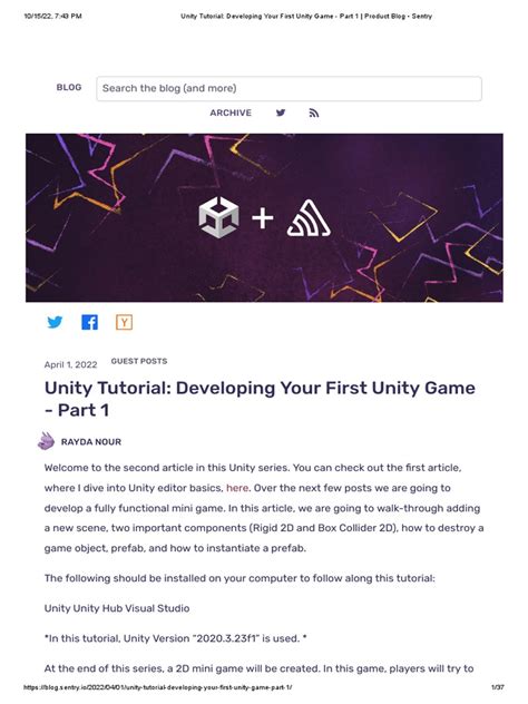 unity tutorial developing your first unity game part 1 product