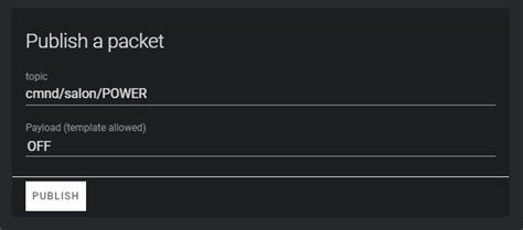 mqtt send json payload from dev panel configuration