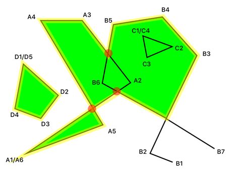 [solved] calculate the area of the shape created by multiple paths
