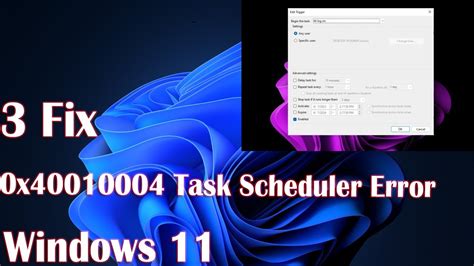 3 fix 0x40010004 task scheduler error in windows 11 youtube