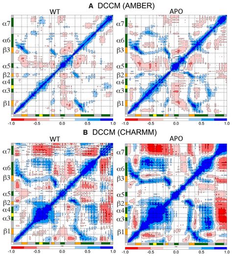 Dynamic Cross Correlation Maps Calculated As The Time Average For C