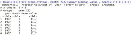 list call the column of a data frame by position using group by