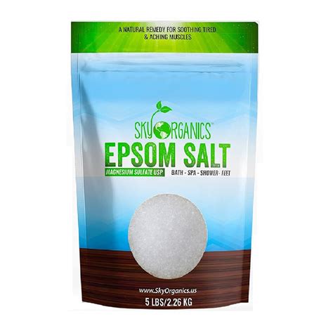 Ultra Epsom Premium Epsom Salt Crystals 5 Lb Carlo Pacific
