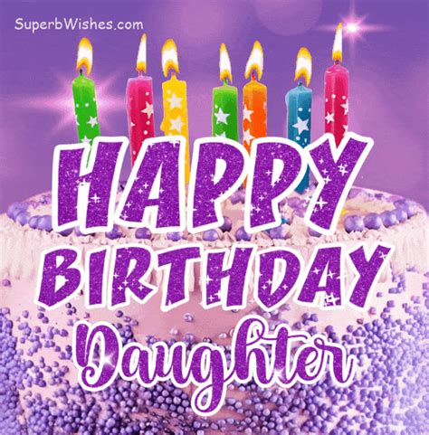 Royal Purple Birthday Cake  Happy Birthday Daughter Superbwishes