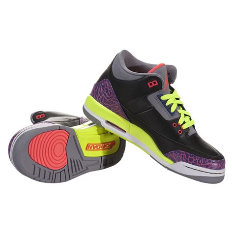 Giày Nike Air Jordan 3 Retro Gs Black Atomic Red 441140 039 Authentic