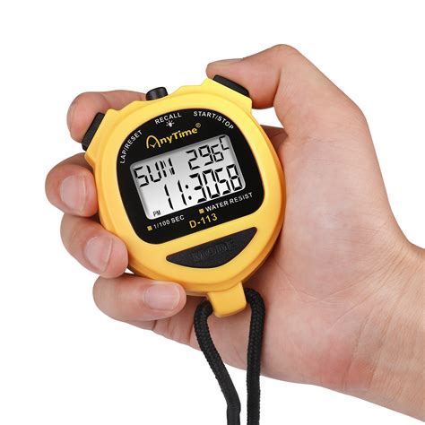 digital stopwatch timer clock countdown stop watch water resist w