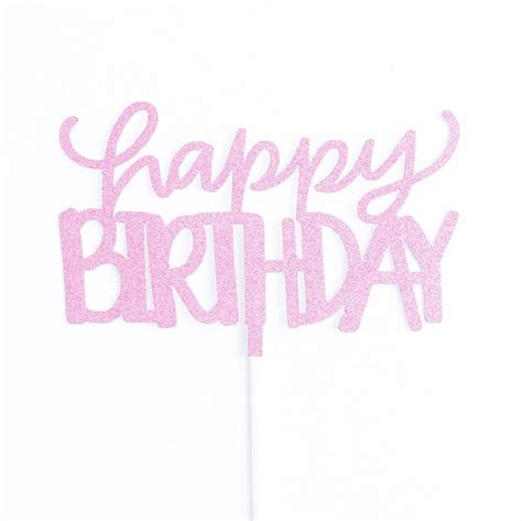 Pink Happy Birthday Cake Toppers Cake Decorations Delivery