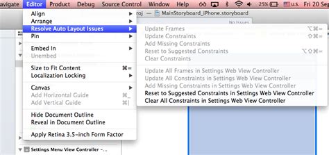 ios xcode 5 storyboard has no constraints itecnote
