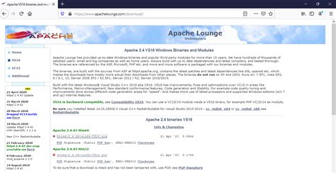 download and install apache server on windows