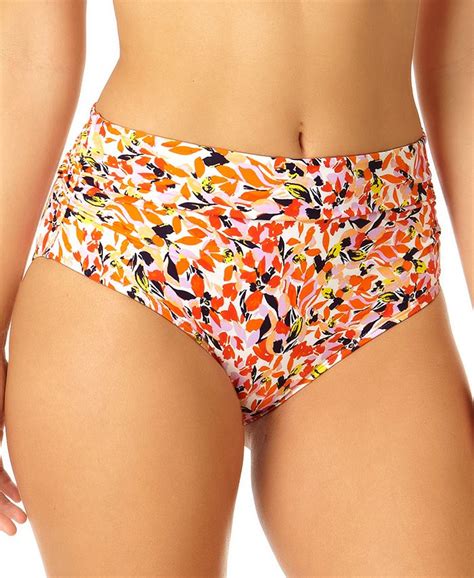 Anne Cole Womens Printed Shirred Bikini Bottoms Macys