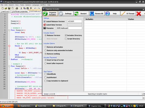 organize includes in scite4autoit3 page 3 autoit example scripts