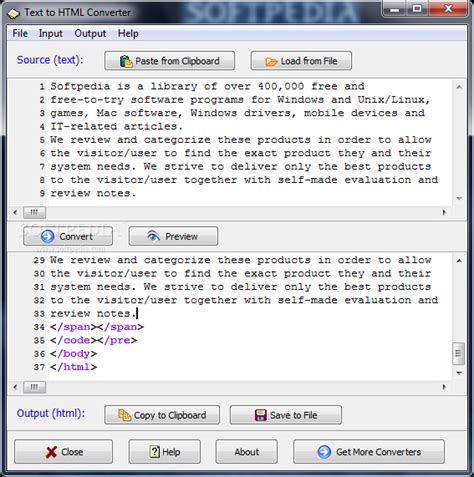 download text to html converter