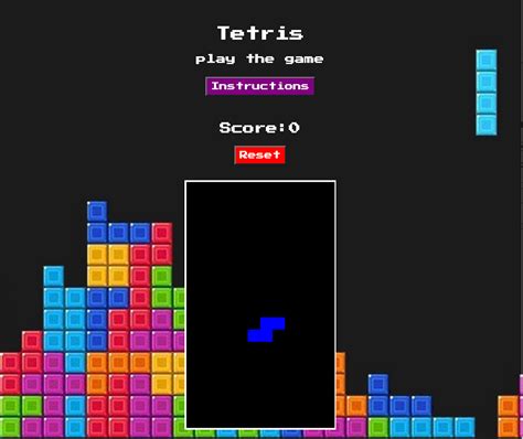 build a tetris game with html canvas css and javascript on autocode