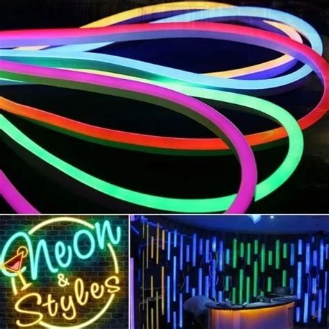Cinta Rollo Tira Led Neón Flex Unicolor 12v 5mts Y Rgb Neon En Venta En