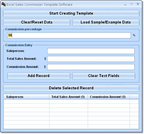 download excel sales commission template software free business