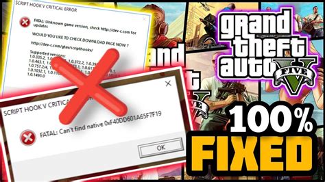 [solution] script hook v critical error 2023 script hook v gta 5