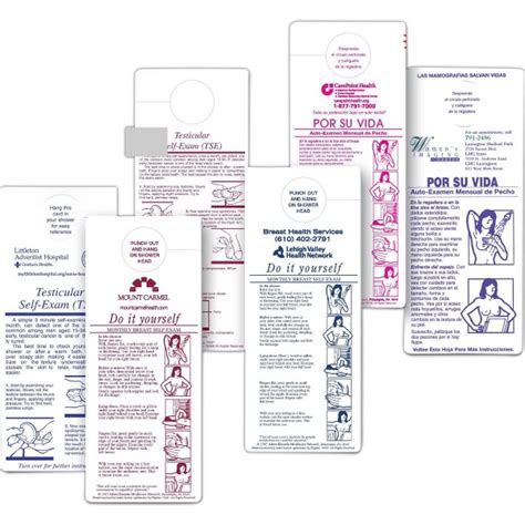 Breast Self Exam And Testicular Self Exam Chart Combo Item 15 Bse Tse