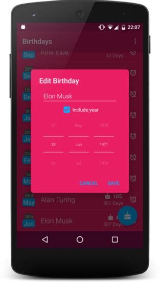 github julesssss birthdayreminder open source android