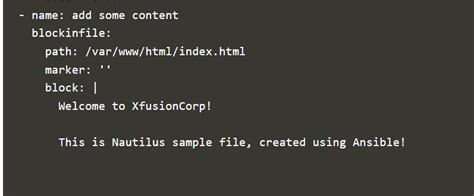 ansible blockinfile module task failed docker for beginners