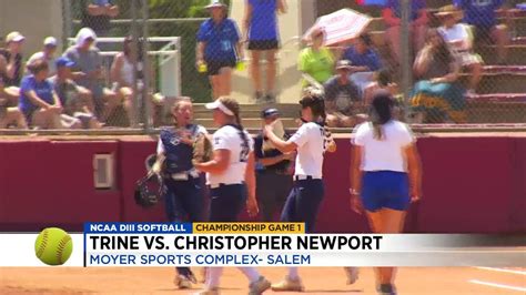 Trine Vs Christopher Newport Division 3 Softball Championship Youtube